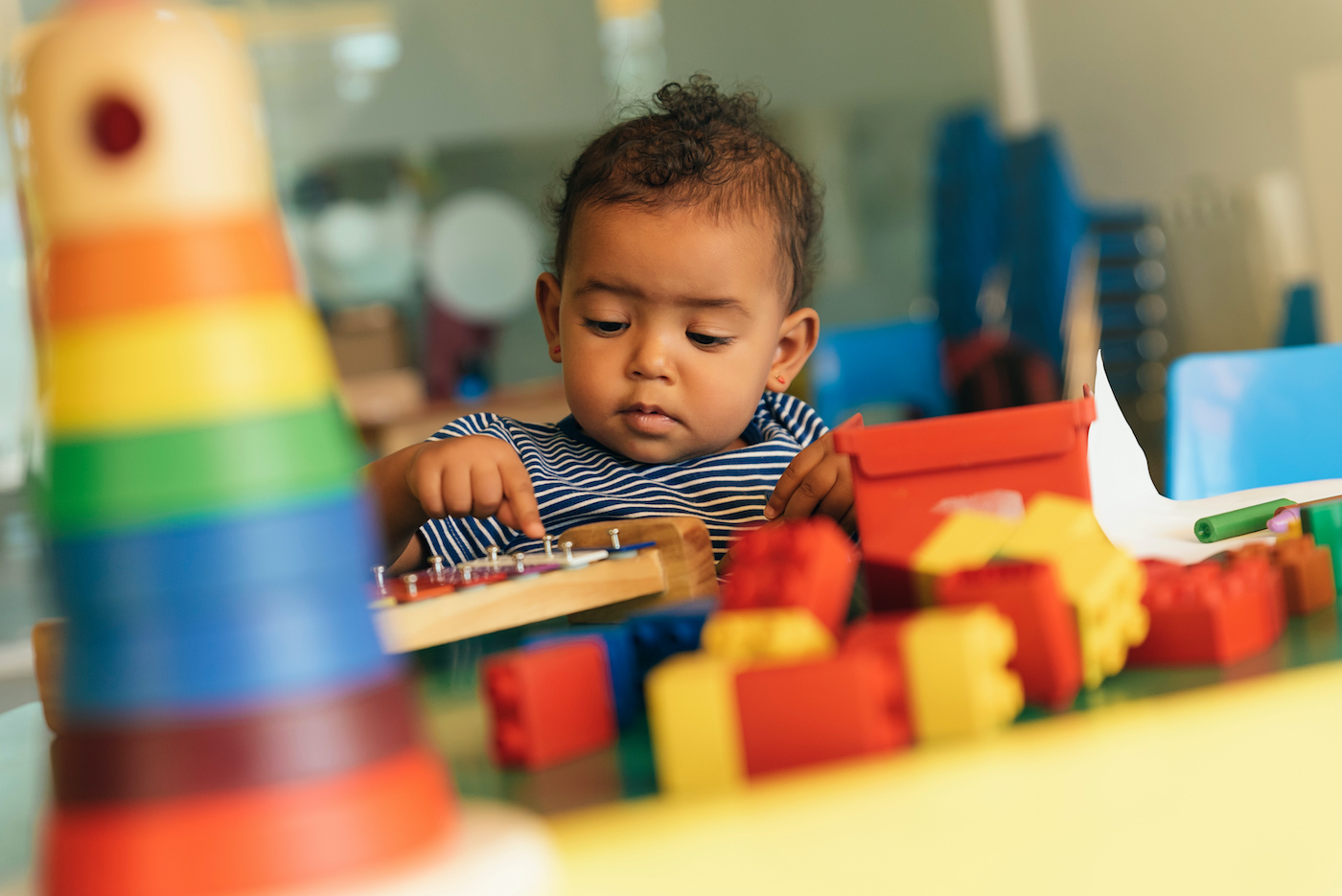 Baby Playing With Blocks